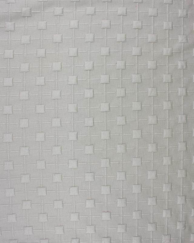 Lainage carreaux relief Beige - Tissushop